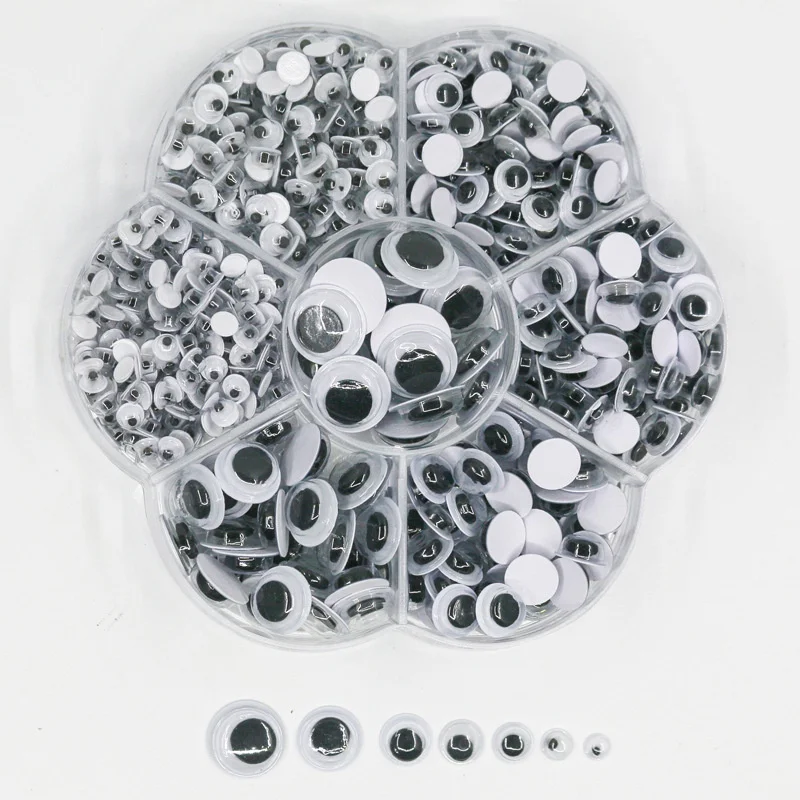 100Ps-Self-Adhesive-Wiggly-Googly-Doll-Eye-Movable-Simulation-Cartoon ...