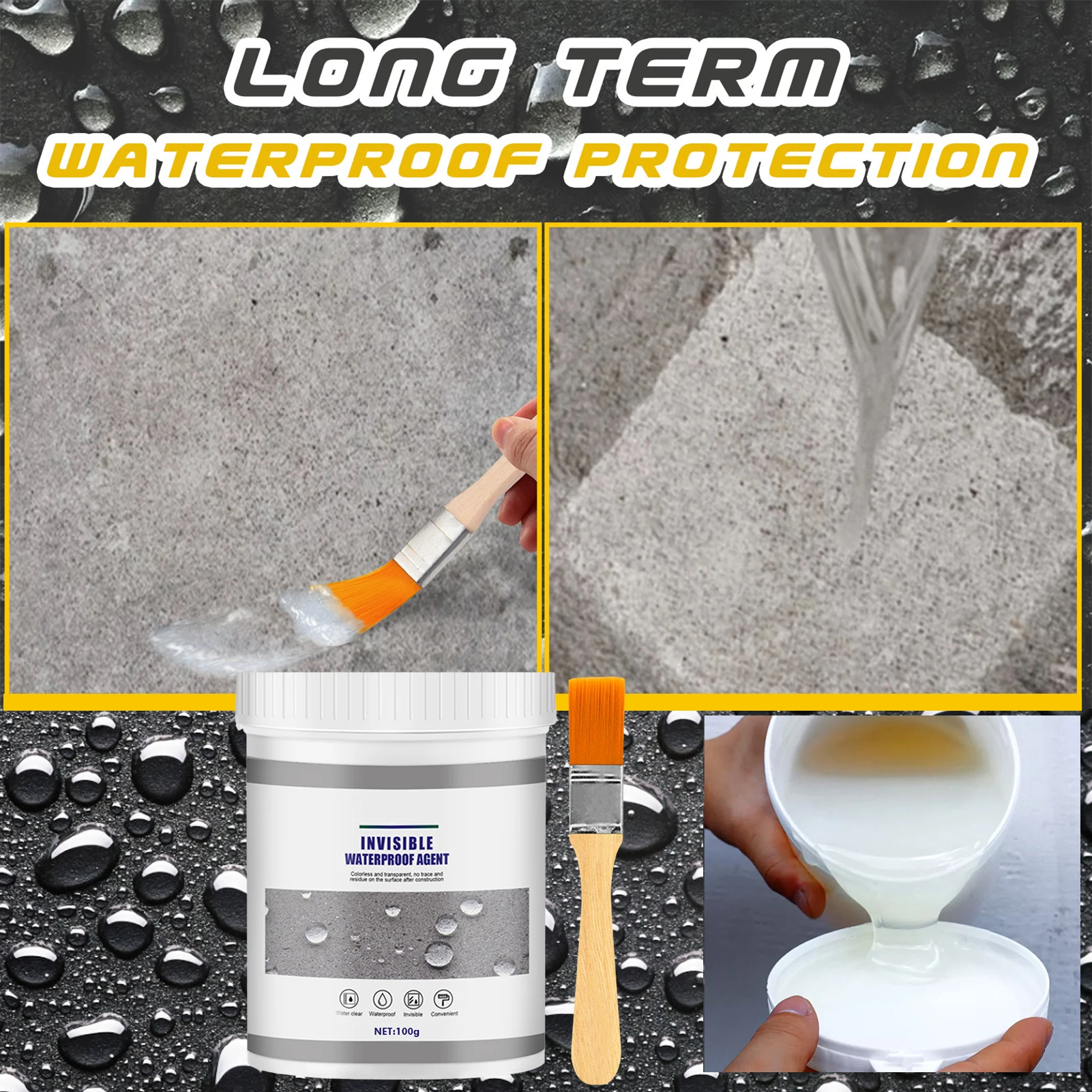 100g Waterproof Agent Glue with Brush - engineering life