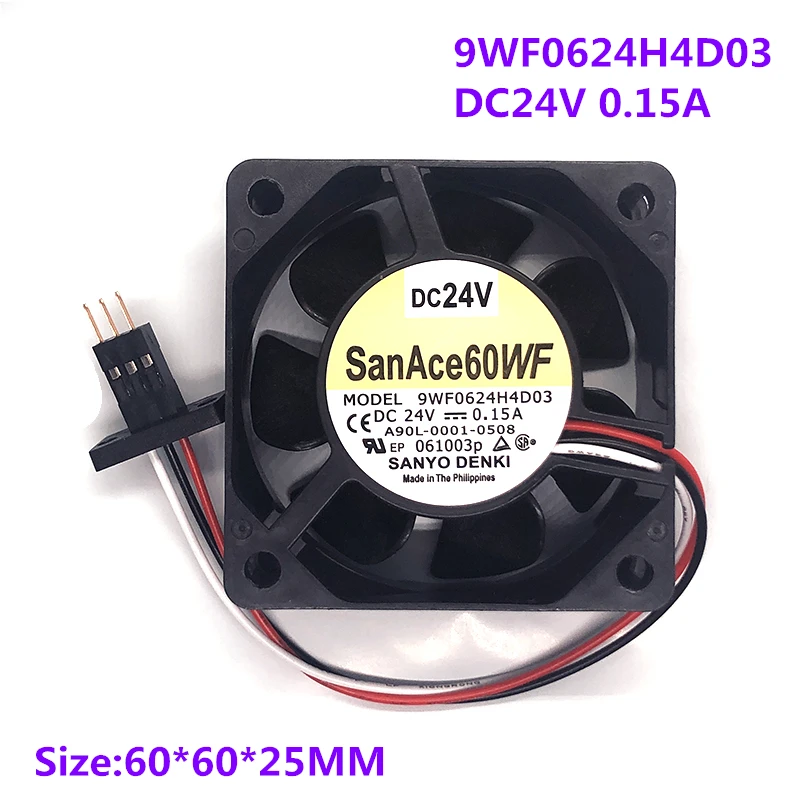 original A90L-0001-0508 9WF0624H4D03 DC24V 0.15A 6cm 6025 3-pin Fanuc ...