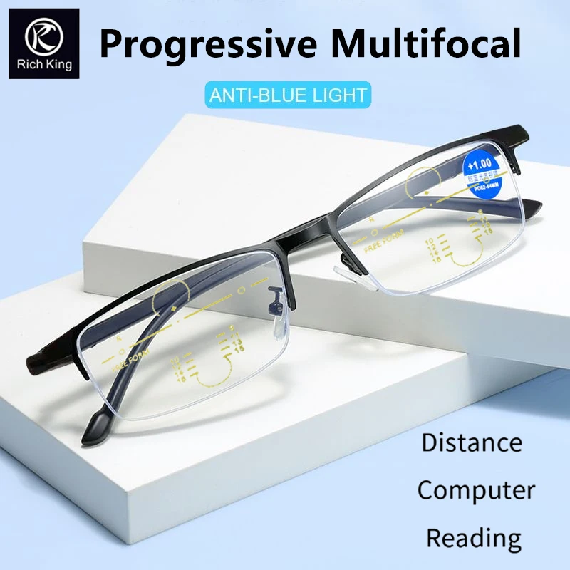 Intelligent Multifocal progressive reading glasses unisex multi-focus ...