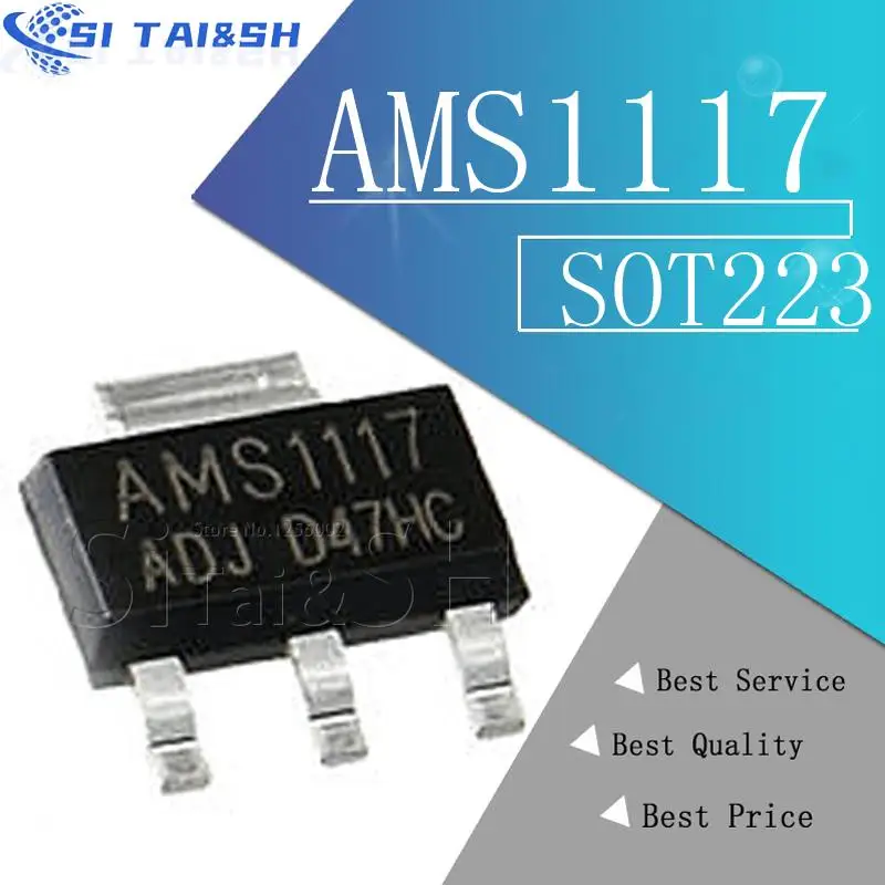 Free shipping on all orders Excellent quality 50PCS AMS1117-ADJ LM1117-ADJ AMS1117 LM1117 IC 1A ...