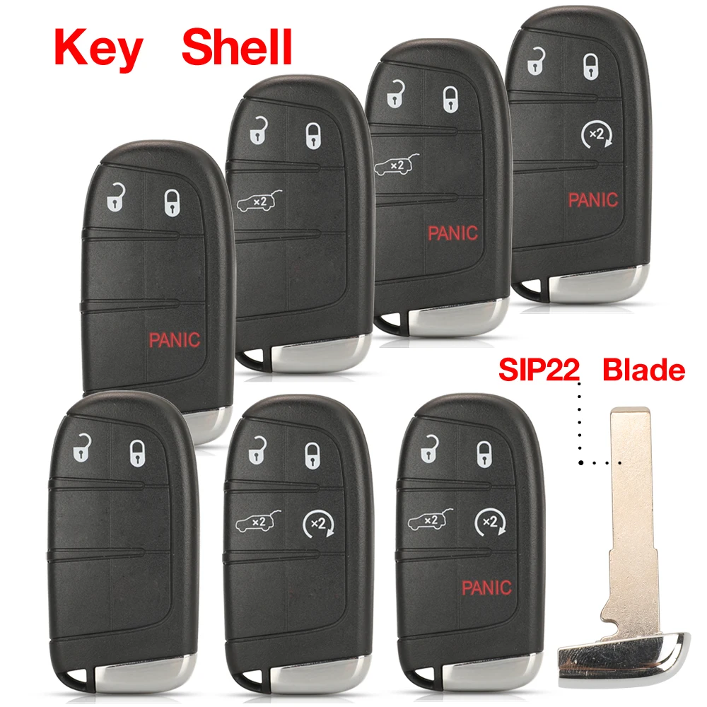 jingyuqin-2-3-4-5BTN-Remote-Smart-Car-Key-Case-Shell-With-Uncut-SIP22 ...