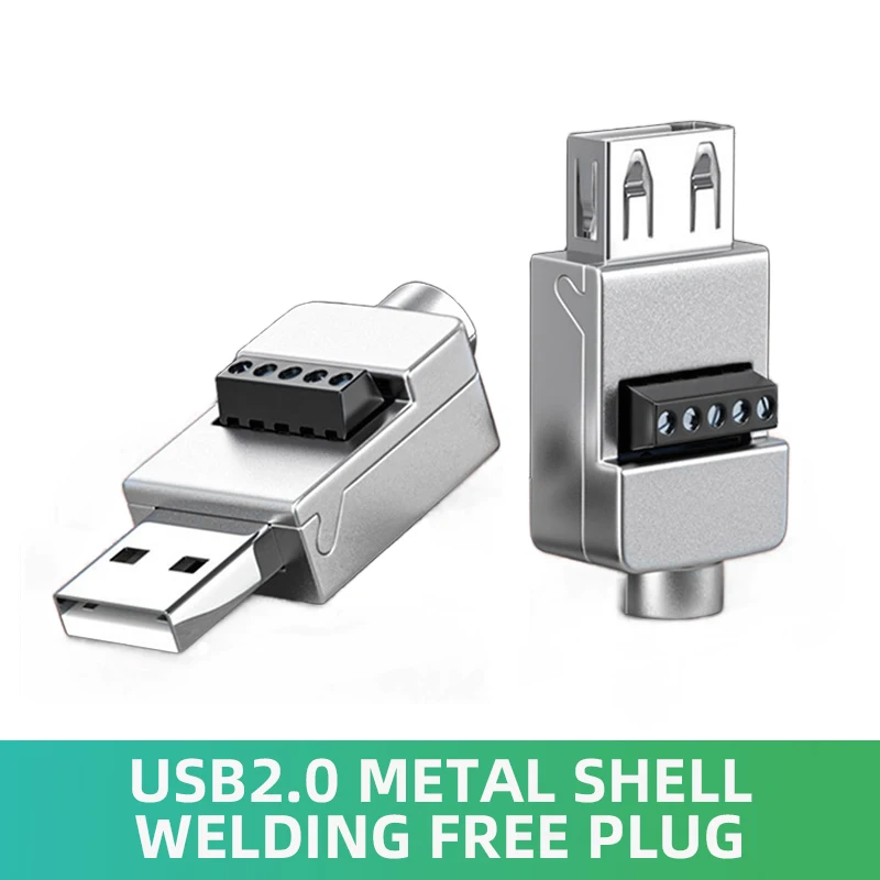 Metal-USB2-0-Solderless-Connector-Mobile-Phone-Fast-Charging-Cable-USB ...