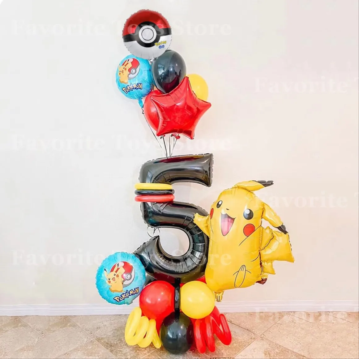 22pcs/set TAKARA TOMY Pokemon Balloons Garland Arch Kit Pikachu Foil ...