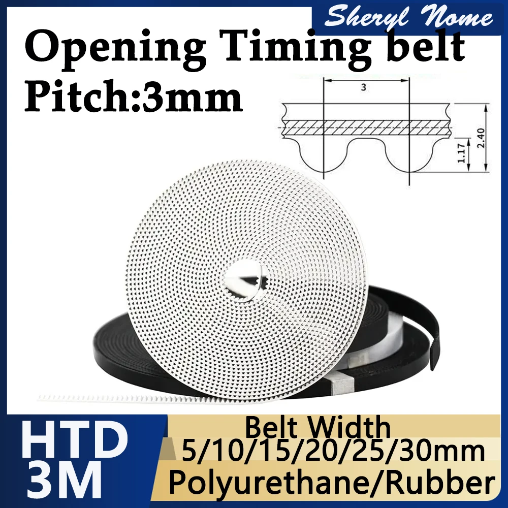 HTD3M-open-rubber-belt-PU-polyurethane-steel-wire-synchronous-belt ...