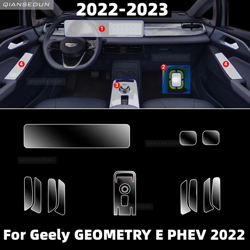 For-Geely-GEOMETRY-E-PHEV-2022-Car-Interior-Center-console-Transparent ...