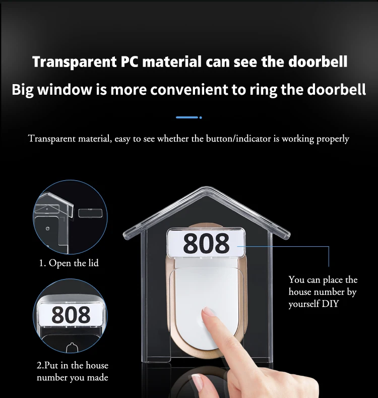 Doorbell waterproof wireless,two case--Cacazi Waterproof Cover For ...