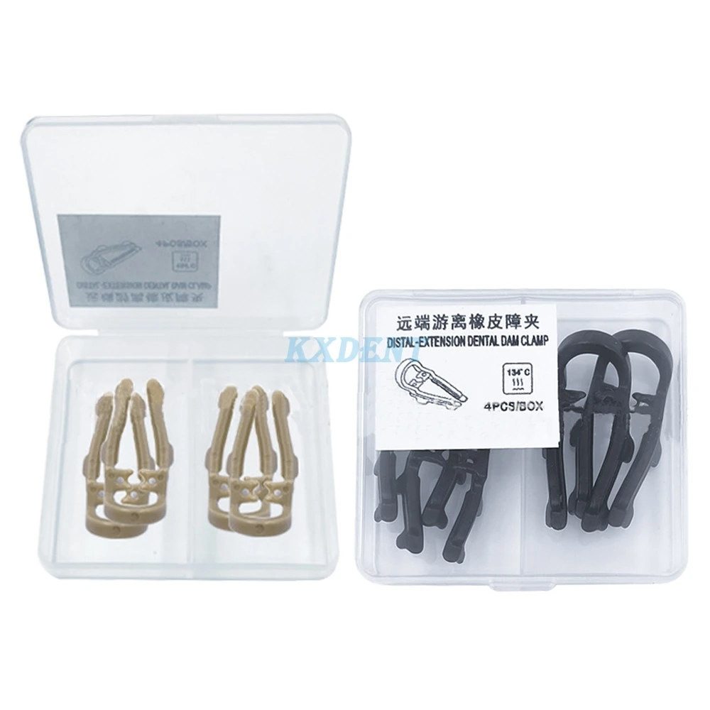 4pcs/Box Dental Dam Clamp Distal Extension Premolar Rubber Resin ...