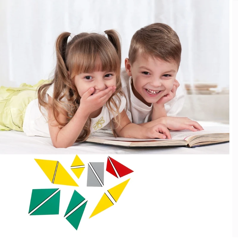 Juguete Montessori de Material de madera, triángulos constructivos ...