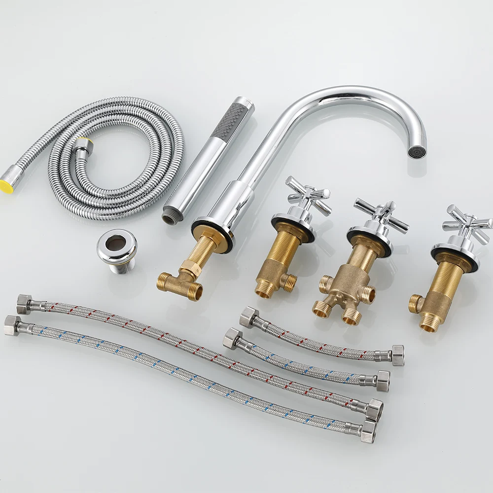 HOBath-Robinet d'Eau avec Pulvérisation,en Laiton Noir,de Luxe,Monté ...