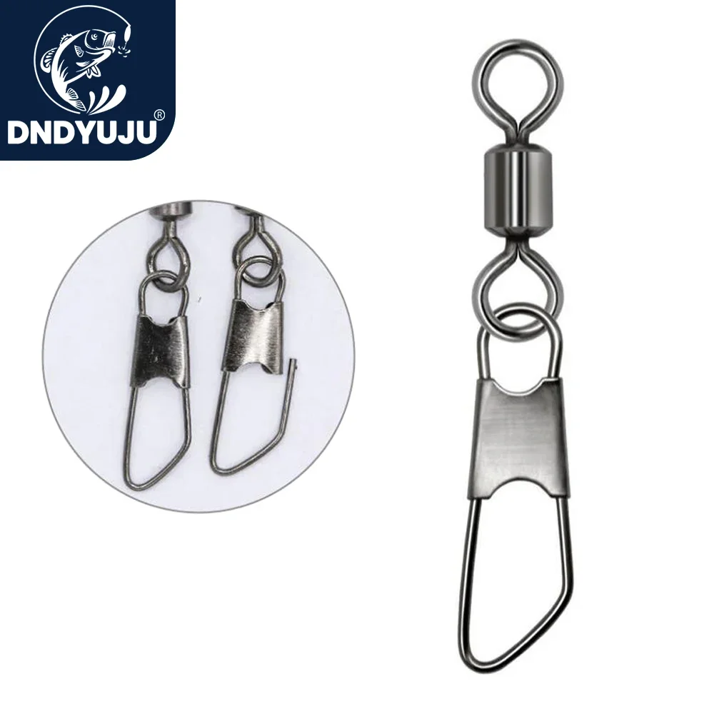 DNDYUJU 50pcs Size5#-14# Fishhook Lure Swivels Fishing Connector Pin ...