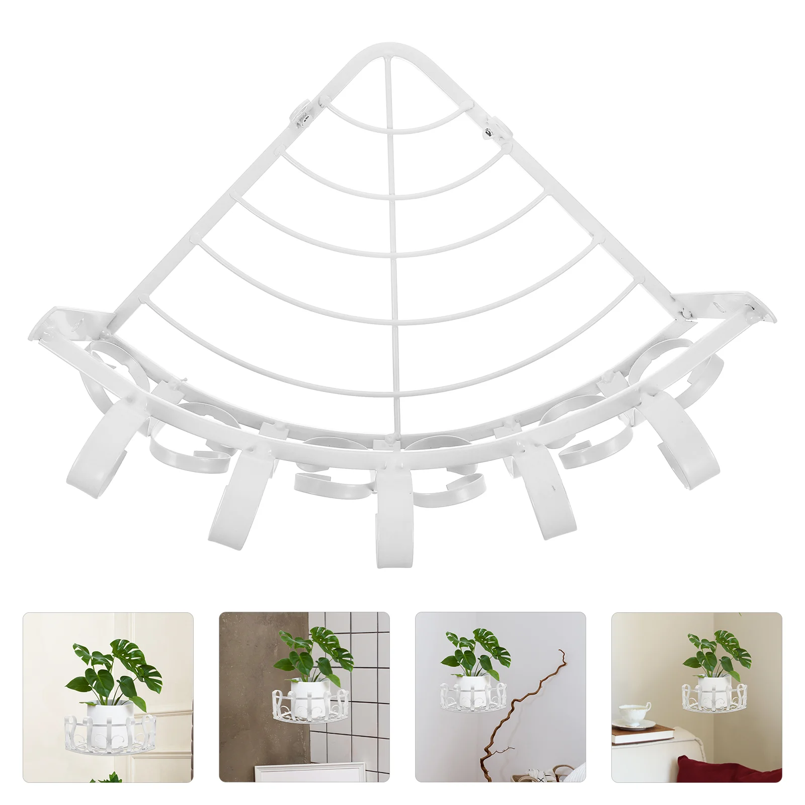 Iron-Art-Flower-Pot-Rack-Wall-Mounted-Flower-Shelf-Hanging-Semicircle ...