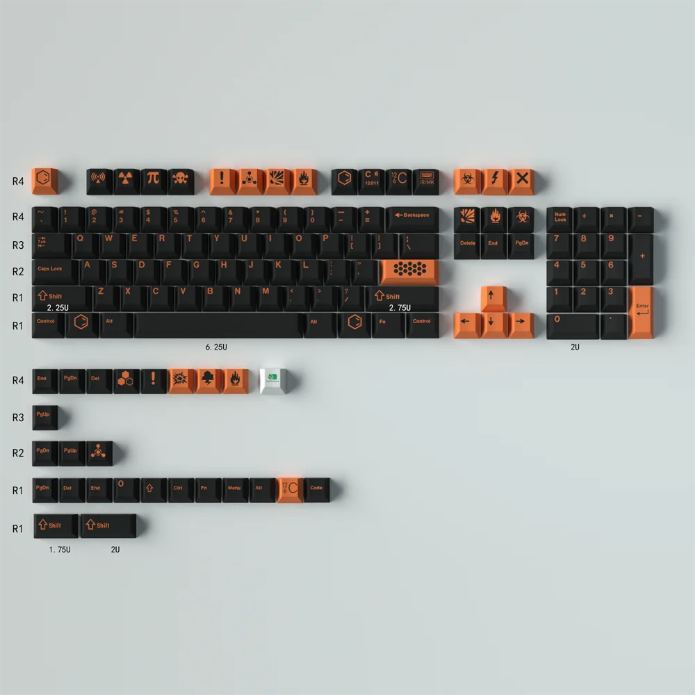 Large Set GMK Carbon Keycaps Cherry Profile Keycap PBT Dye Sub Keycaps ...