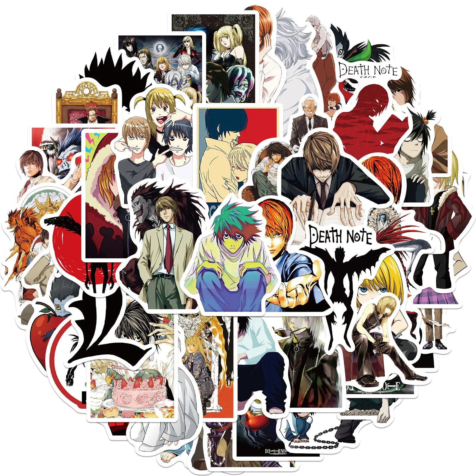 50PCS-DEATH-NOTE-Japanese-Anime-Stickers-For-Laptop-Luggage-Motorcycle ...