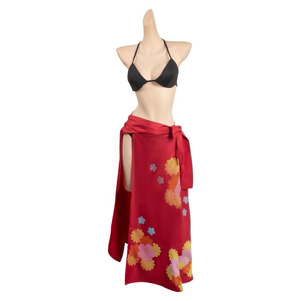 Anime One Piece Nami Red Cosplay Costume Swimsuit - AllCosplay.com
