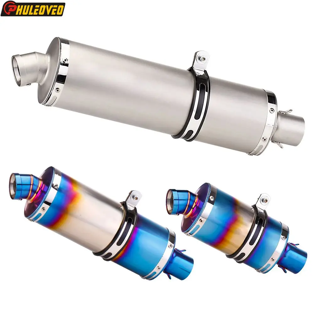 Universal-ID-51mm-L-340mm-440mm-540mm-Motorcycle-Exhaust-Pipe-Muffler ...