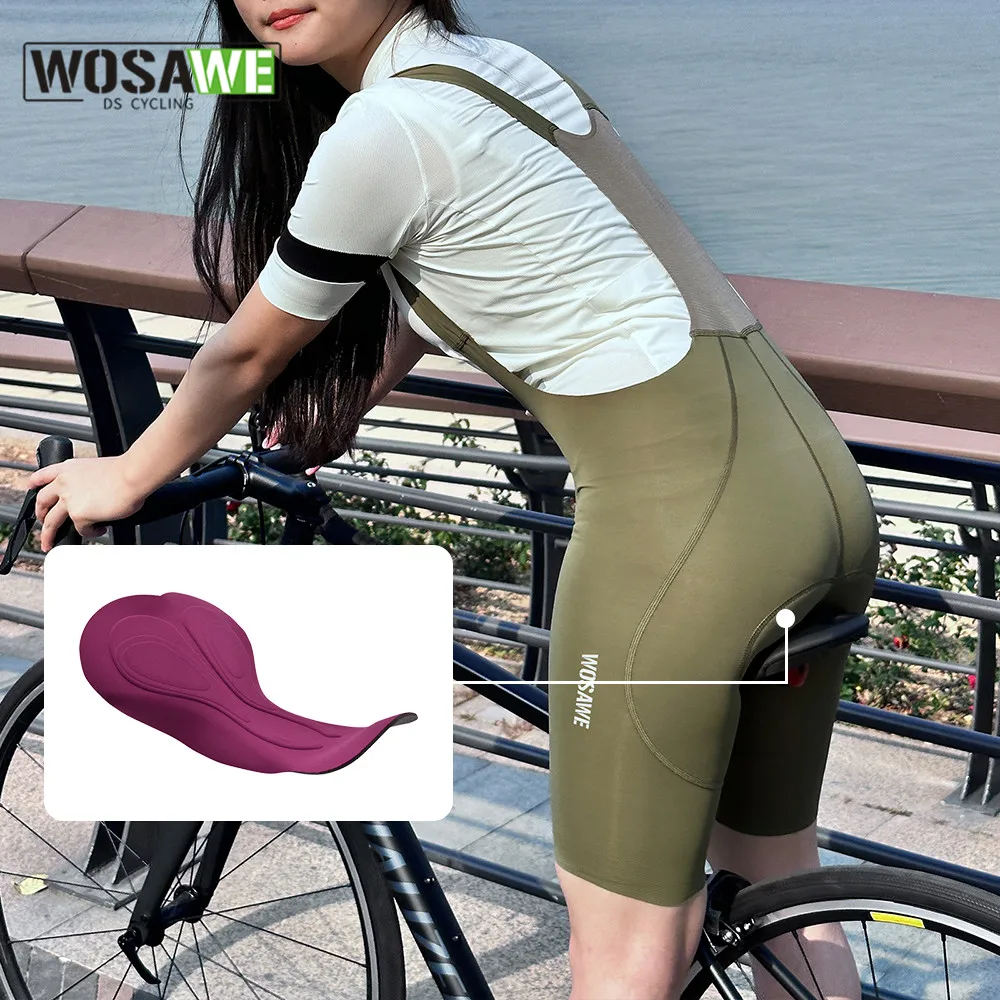WOSAWE-Women-Cycling-Bib-Shorts-Summer-MTB-Bike-Bibs-Shorts-Padded-Tights-Pants-Quick-Dry ...