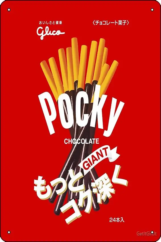 Chocolate-Pocky-Sticks-Branding-design-Poster-Metal-Sign-Decor-8-x ...