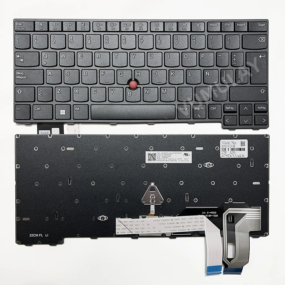 Spanish-Latin-French-UK-Keyboard-for-Lenovo-Thinkpad-T14-Gen-3-L14-Gen ...