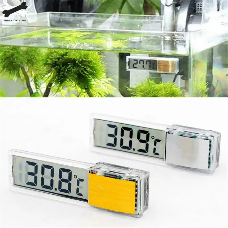 Digital Electronic Aquarium Thermometer, Plastic, Metal, 3D, Fish Tank ...