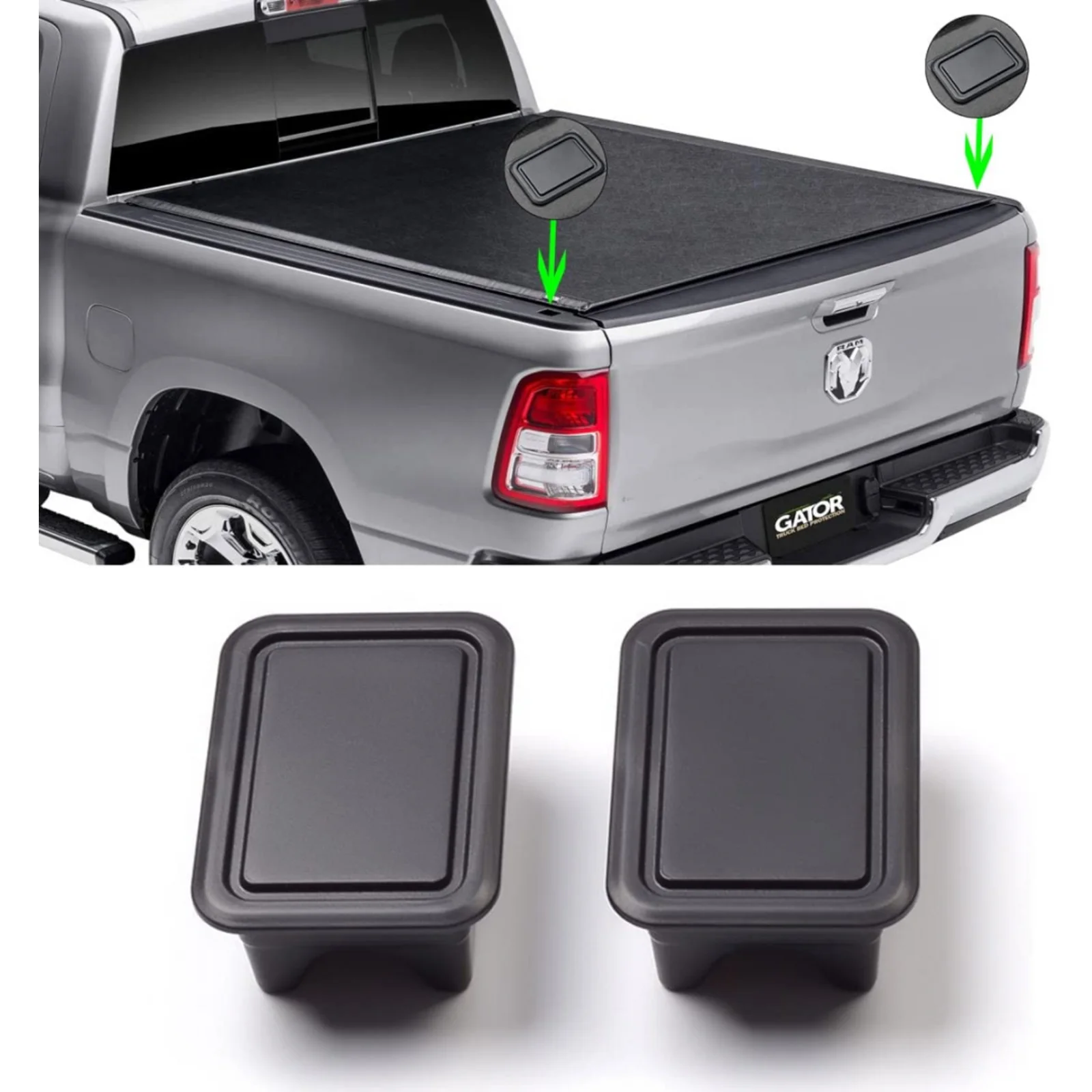 2-PCS-Rear-Truck-Pickup-Bed-Rail-Stake-Pocket-Plugs-Hole-Caps-Covers ...