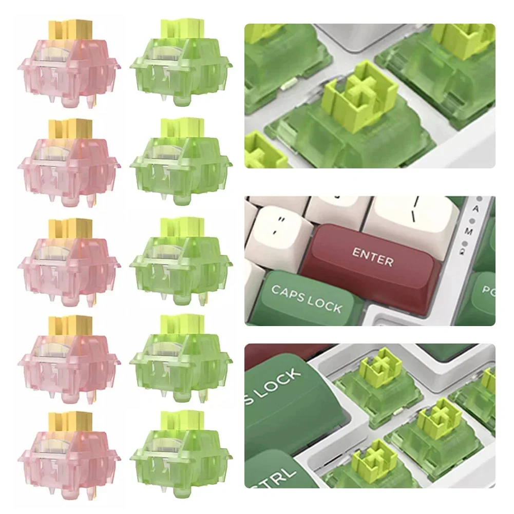 Outemu Silent Peach V3 переключатель Lubed Silent Lemon V3 переключатели механическая клавиатура ...