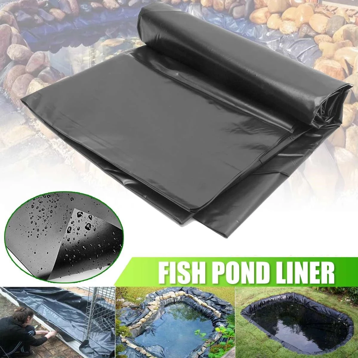 Fish Pond Liner Cloth Home Pool Landscaping Reinforced Framed Pool ...