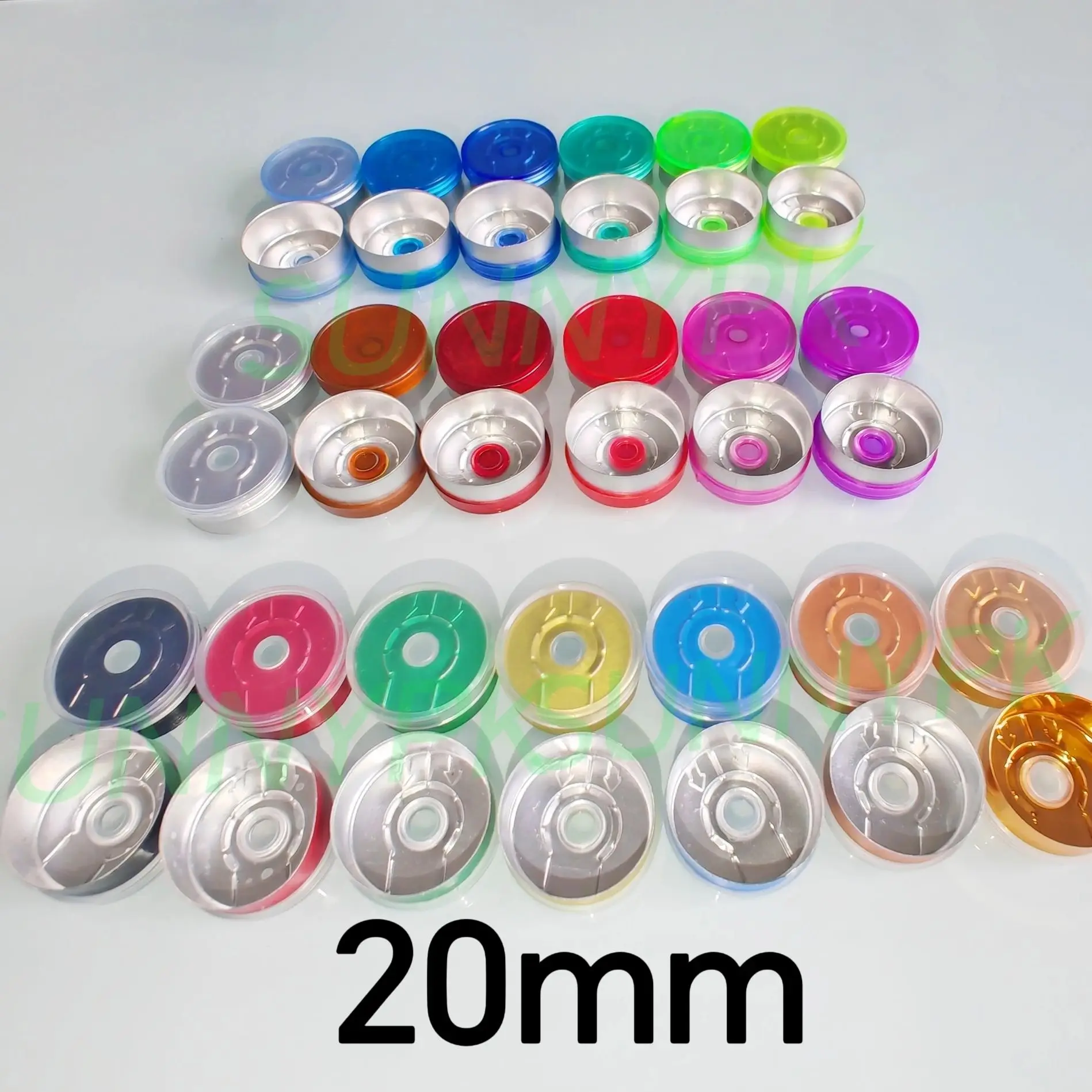 1,000pcs 20mm Aluminium Plastic Pharmaceutical Caps!Many Colored Caps ...