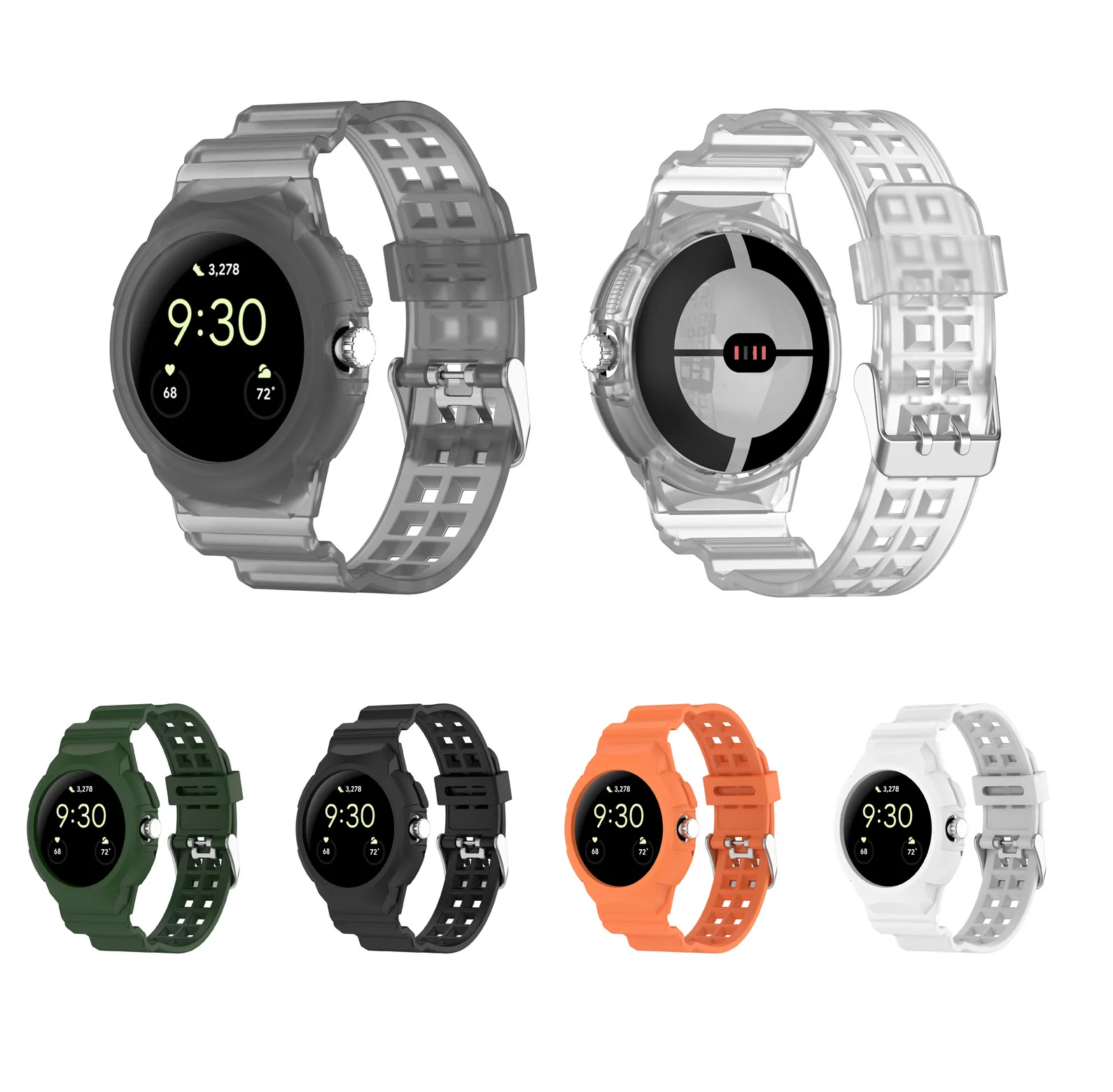 TPU-Frame-Shell-Cover-Protector-Wrist-Band-Watchband-For-Google-Pixel ...