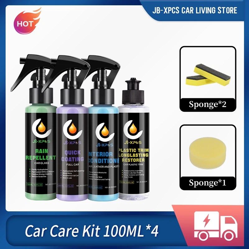 JB-100MLx4-PCS-Automotive-cleaning-Water-repellent-coating-fast-Long-lasting-Plastic-Leather ...