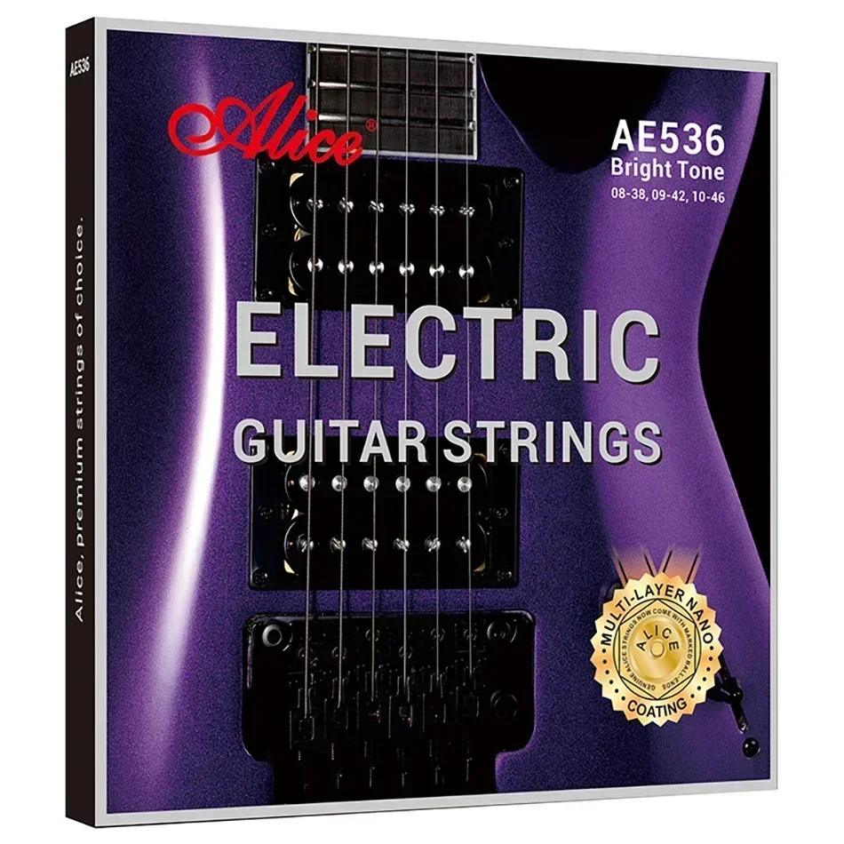 Alice AE536 Electric Guitar Strings Hexagonal High-carbon Steel Core ...