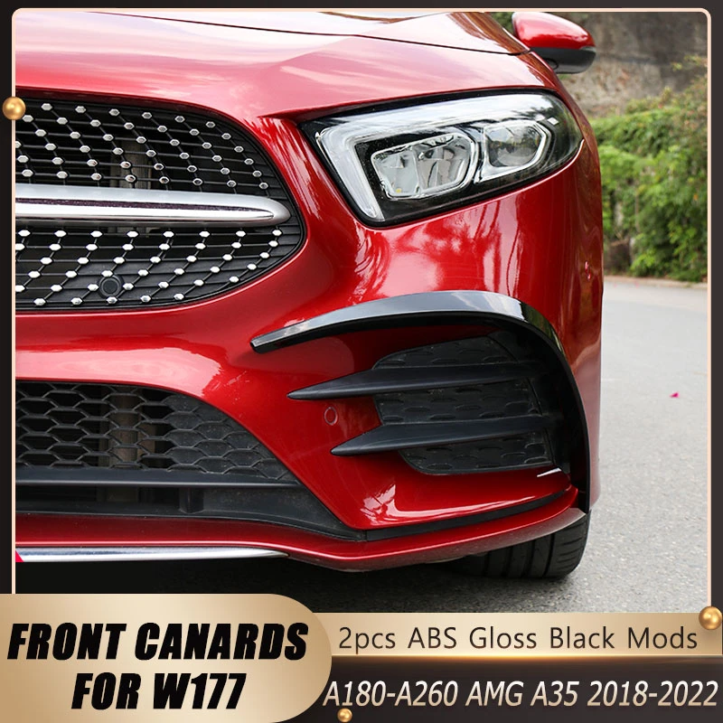 Car Front Canards Apron Bumper Splitter Spoiler For Mercedes Benz W177 ...