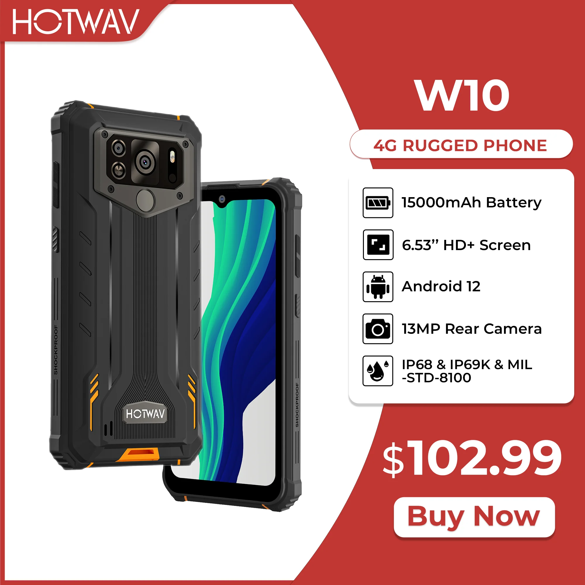 HOTWAV-W10-Large-Battery-Rugged-Smartphone-Android-12-Mobile-Phone-13MP ...