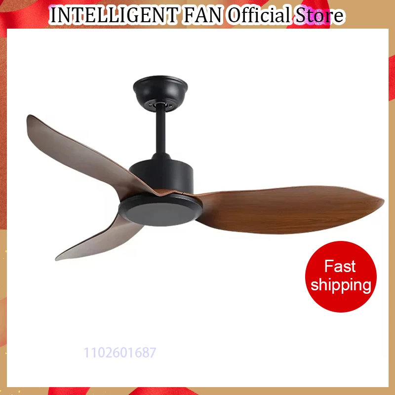48-Inch-Modern-Ceiling-Fan-Without-Light-DC-Remote-Control-Plastic ...