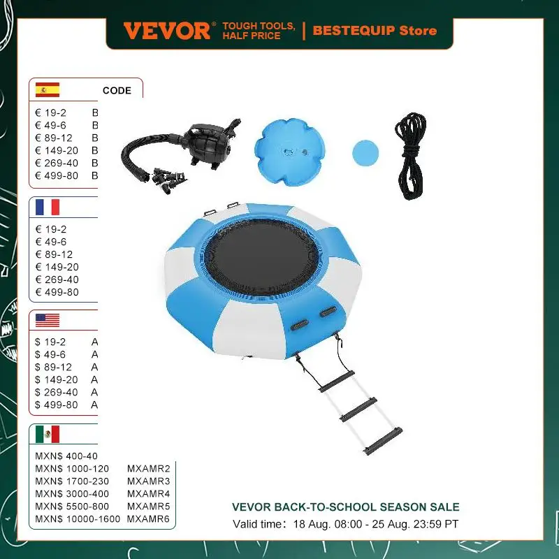 VEVOR-Inflatable-Water-Bouncer-6-5ft-Portable-Bounce-Swim-Platform-3 ...