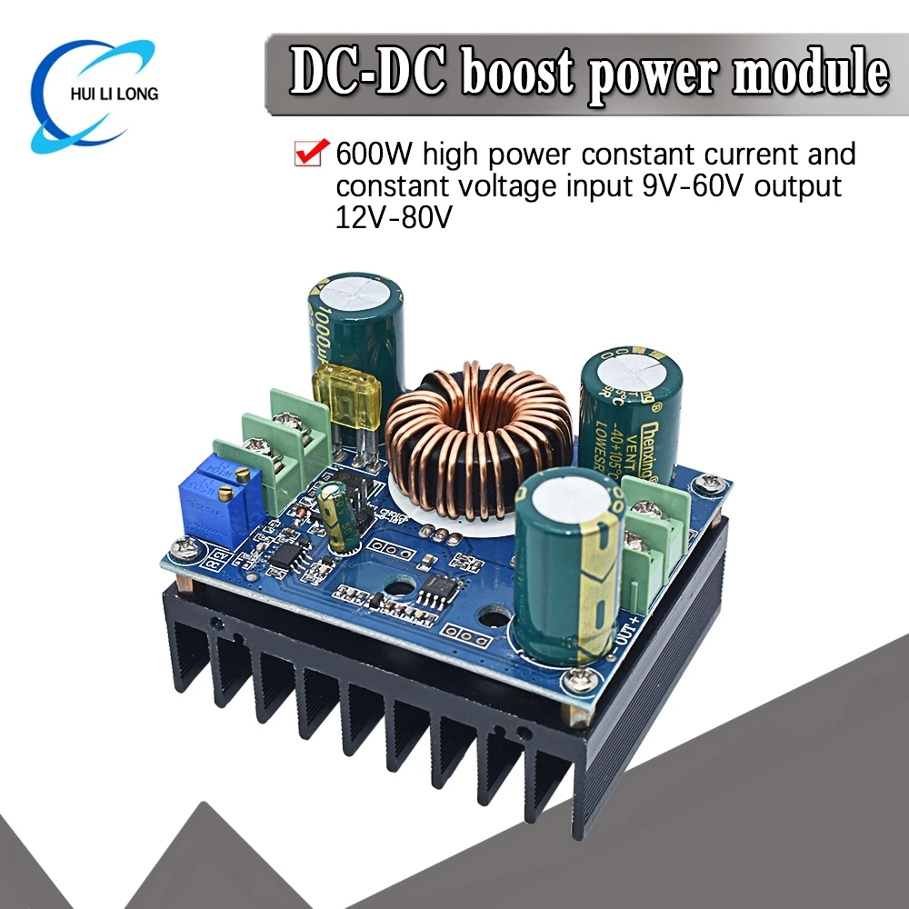 600W 16A DC MPPT Solar Boost Voltage Converter Step-up Power Supply ...