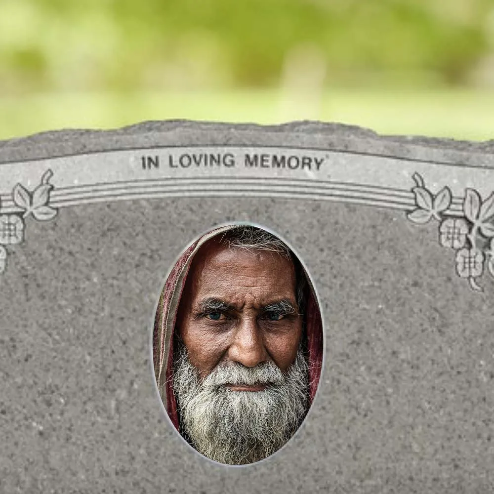 2D Flat Not 3D 1pc Custom Photo Memorial Headstone Tile Grieving ...