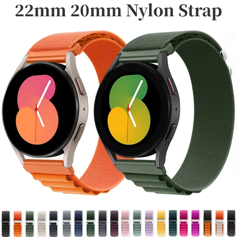 22mm-20mm-Alpine-Nylon-Loop-Strap-For-Samsung-Galaxy-watch-6-5-4-3 ...