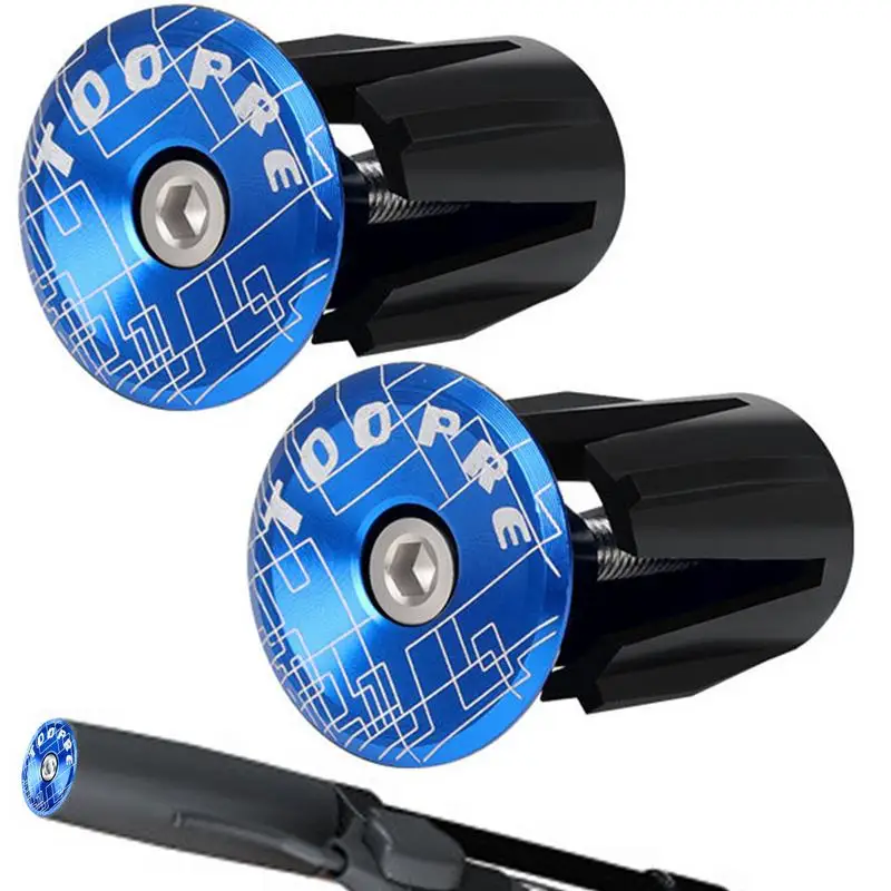 Bike-Handlebar-End-Plugs-Alloy-Handle-Bar-End-Cap-Bicycle-Grips-Caps ...