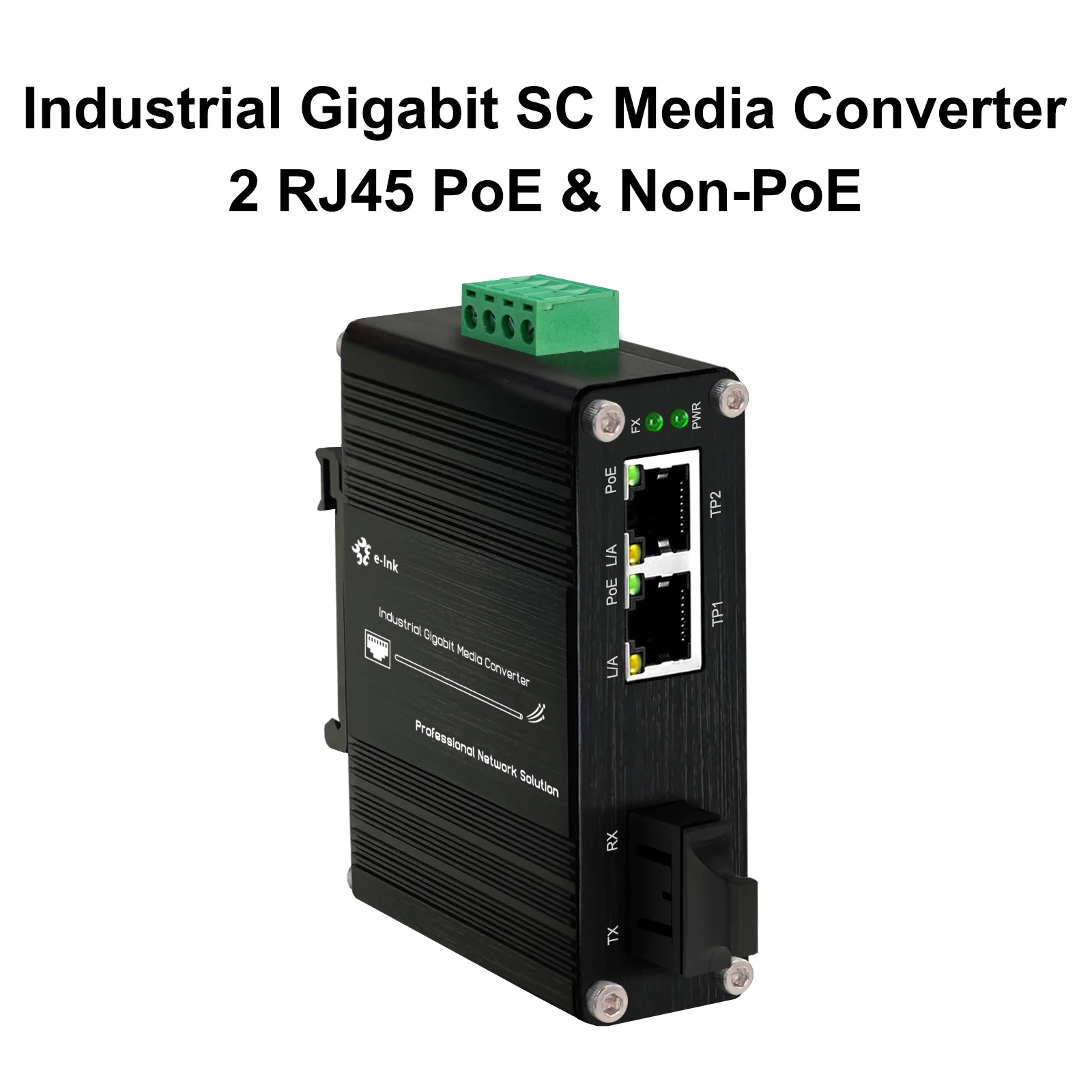 Industrial-2-Ports-Ethernet-PoE-Media-Converter-with-1-SC-Slot-RJ45-to ...