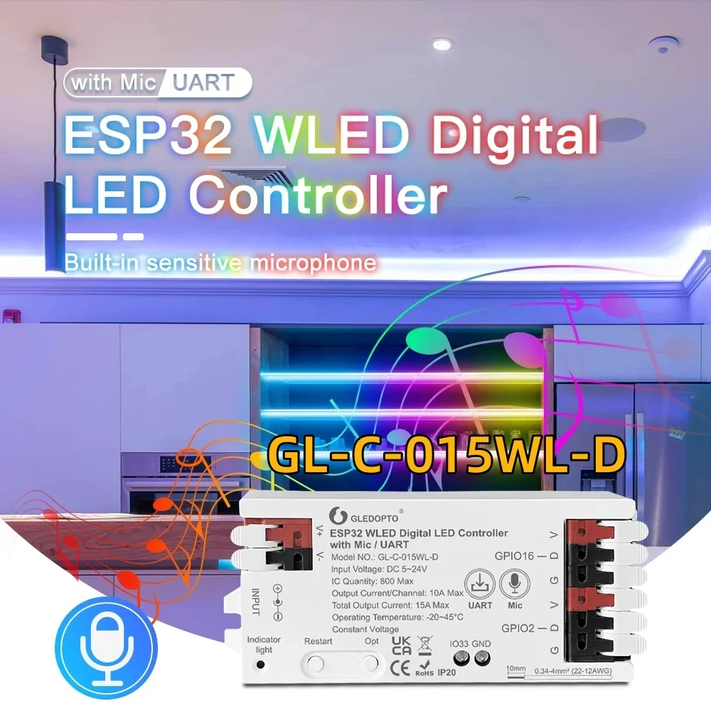 ESP32-WLED-LED-Controller-with-Mic-Microphone-Music-Dynamic-WiFi ...