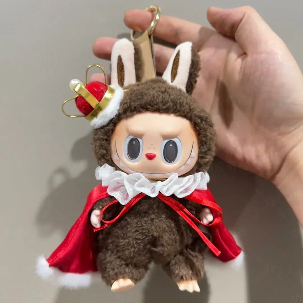 For 17cm Labubu V1 V2 V3 Doll Clothes Cute King's Cloak&Crown Set Dolls ...