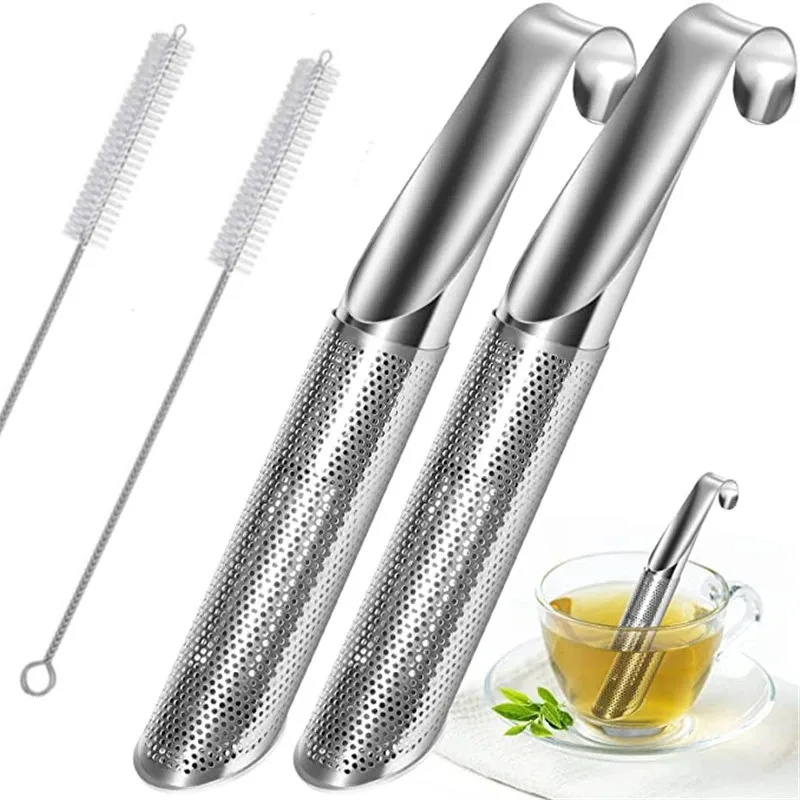 Stainless Steel Tea Infuser Creative Pipe Design Metal Tea Strainer for ...