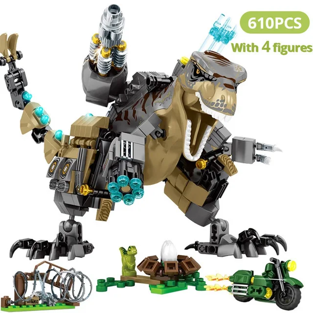 2023 Jurassic Mech Dinosaur Robot Building Blocks City World Park ...