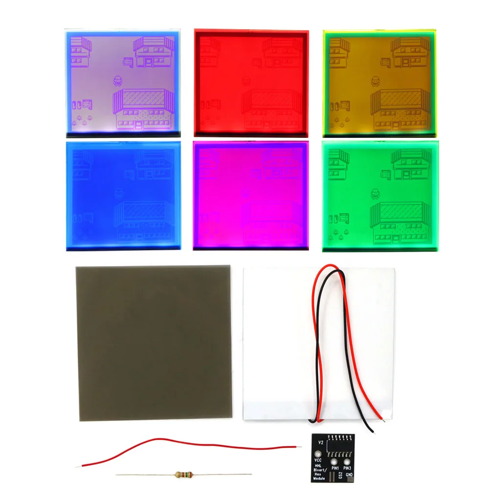 White-Yellow-Red-Blue-Pink-Green-DIY-backlight-Polarizer-Film-For ...