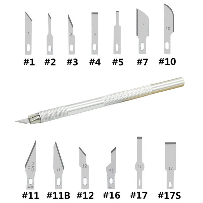 100pcs Engraving Non Slip Metal Scalpel Knife Blades Cutter Craft ...