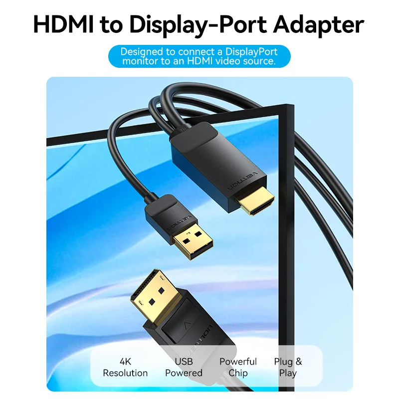 Vention-HDMI-to-Display-Port-4K-60Hz-HDMI-to-DP-Cable-for-PC-Laptop ...