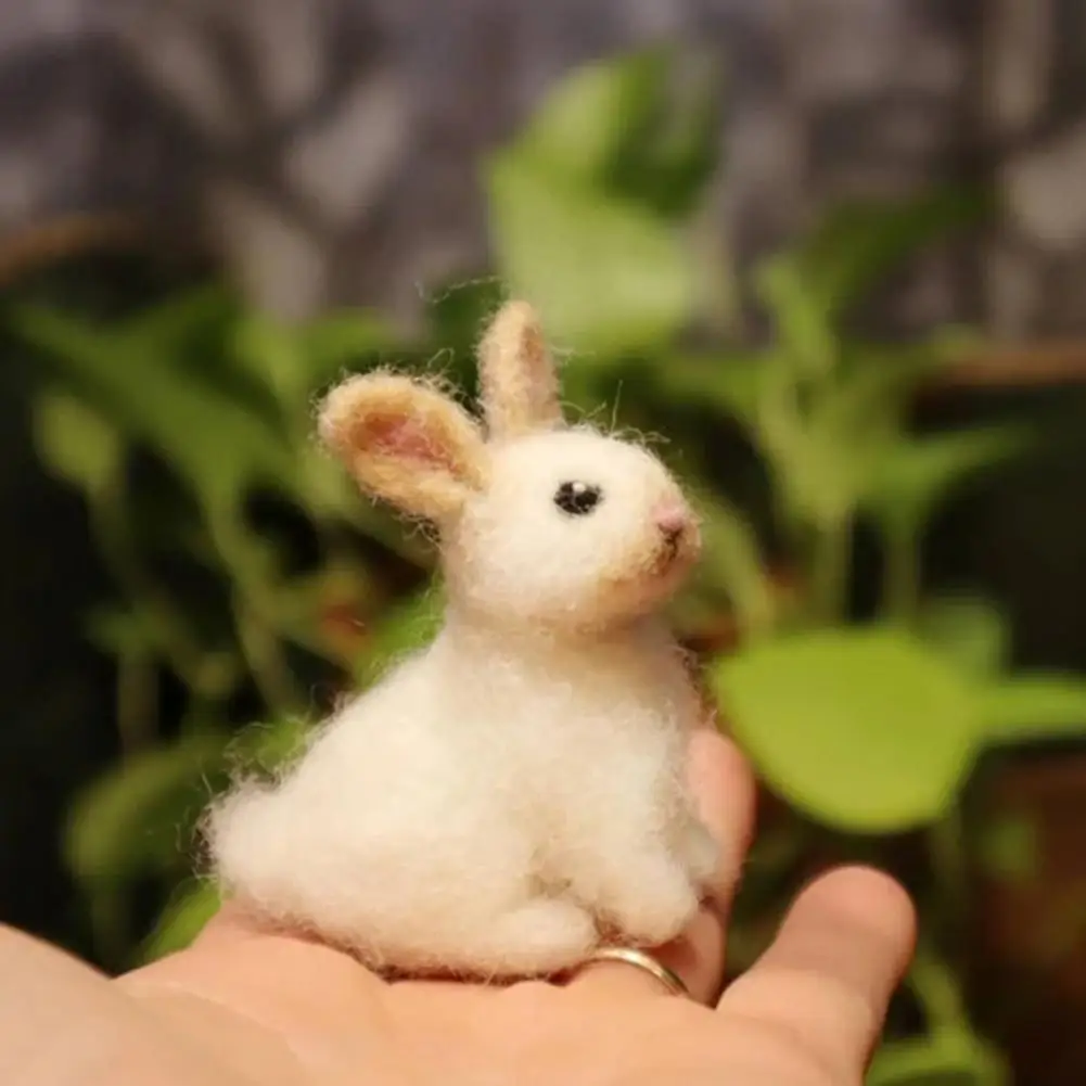 Cute-Wool-Felt-Eye-catching-Funny-Bunny-Statue-Easter-Garden-Decor-Home ...