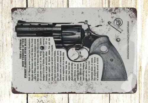 1960-Colt-Python-357-pistola-de-fuego-Magnums-cartel-de-metal-carteles ...