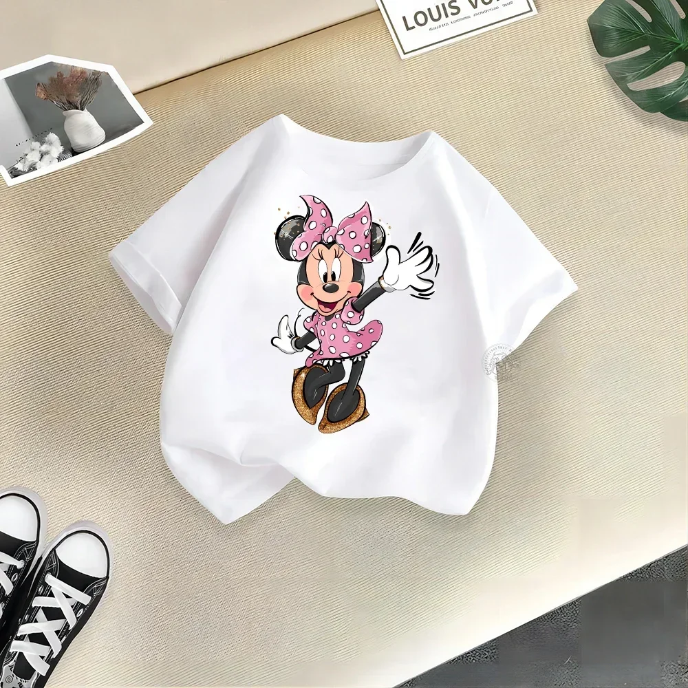 Ropa infantil de Disney Ropa infantil de Minnie Camiseta de algodón de ...